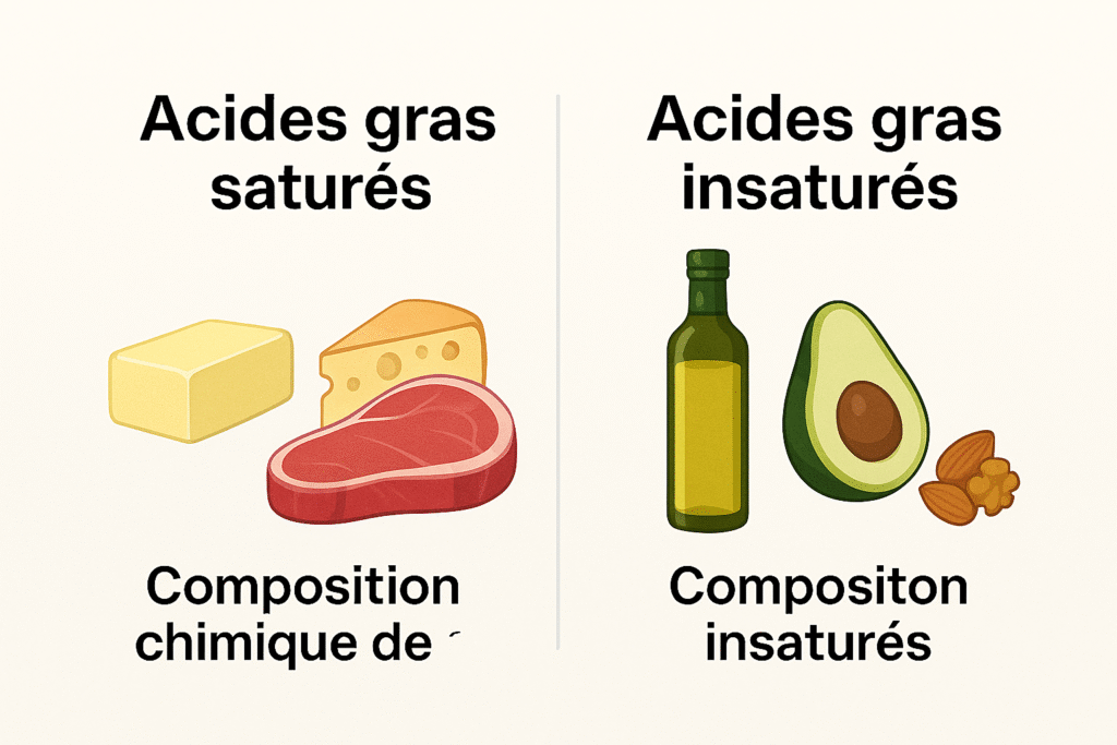 Acides gras saturés et insaturés : différences cruciales